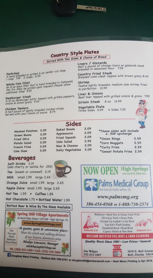 Bev's Burger Cafe | What's for Dinner Gainesville