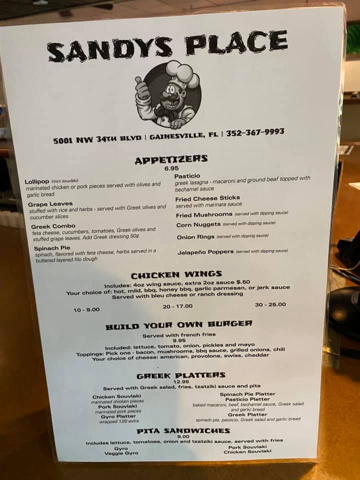Sandy's Place | What's for Dinner Gainesville